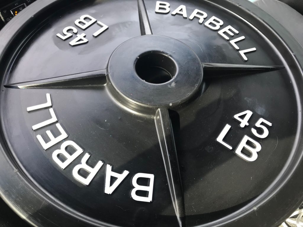 Fake Weights - 45 lb Barbell Weight Plates 5 Pairs | Fake Weights