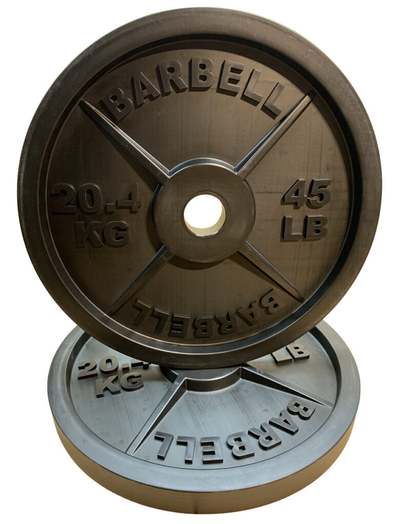Fake Weights Commercial Grade – 45 LB Barbell Weight Plates 2 Pairs ...